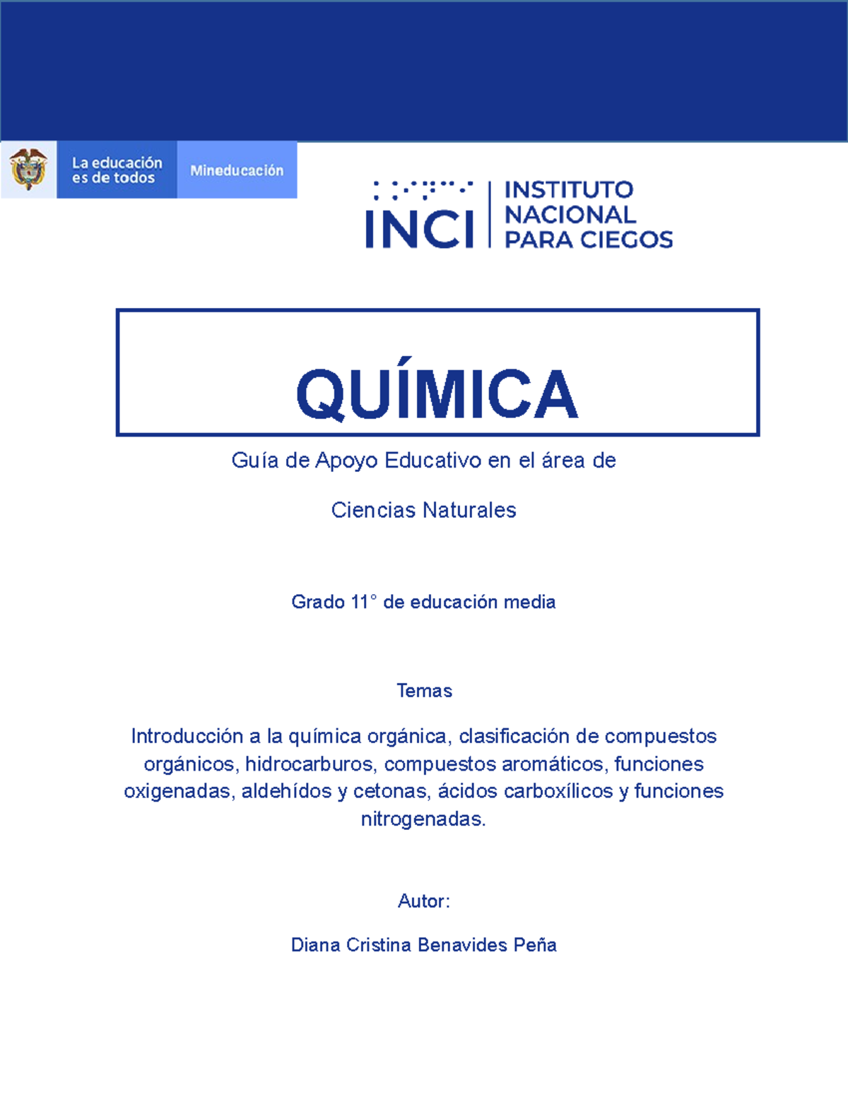 Guia Química Grado 11 - ninguna - Guía de Apoyo Educativo en el área de Ciencias Naturales Grado ...