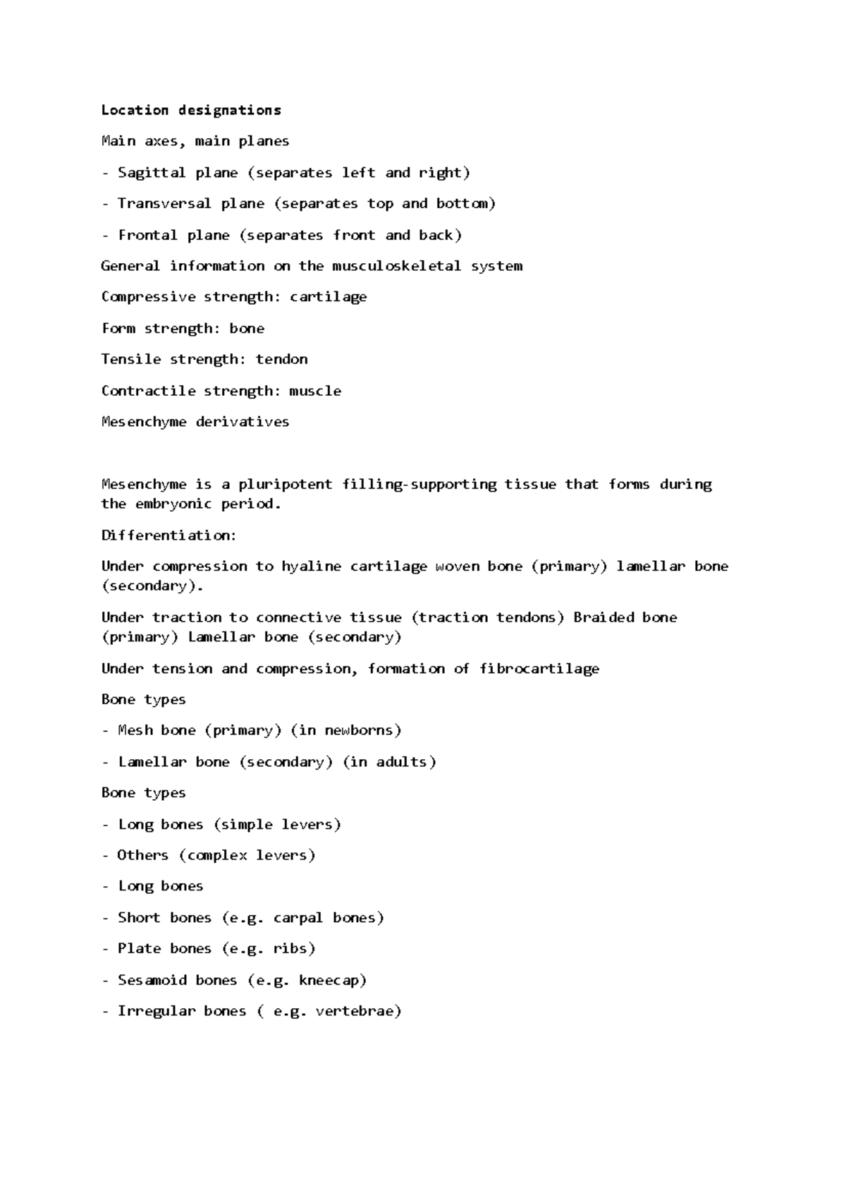 Location designations - Location designations Main axes, main planes ...