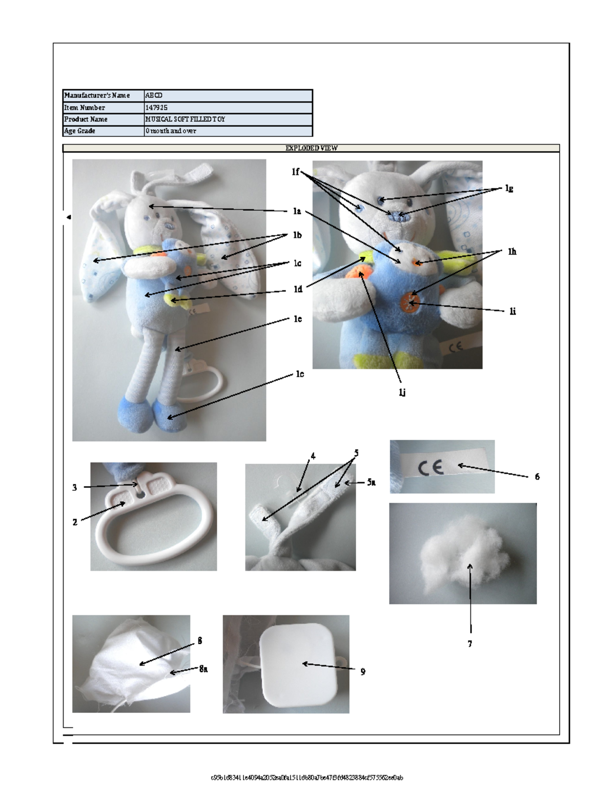 Bill of materials template 38 - Manufacturer's Name ABCD EXPLODED VIEW ...
