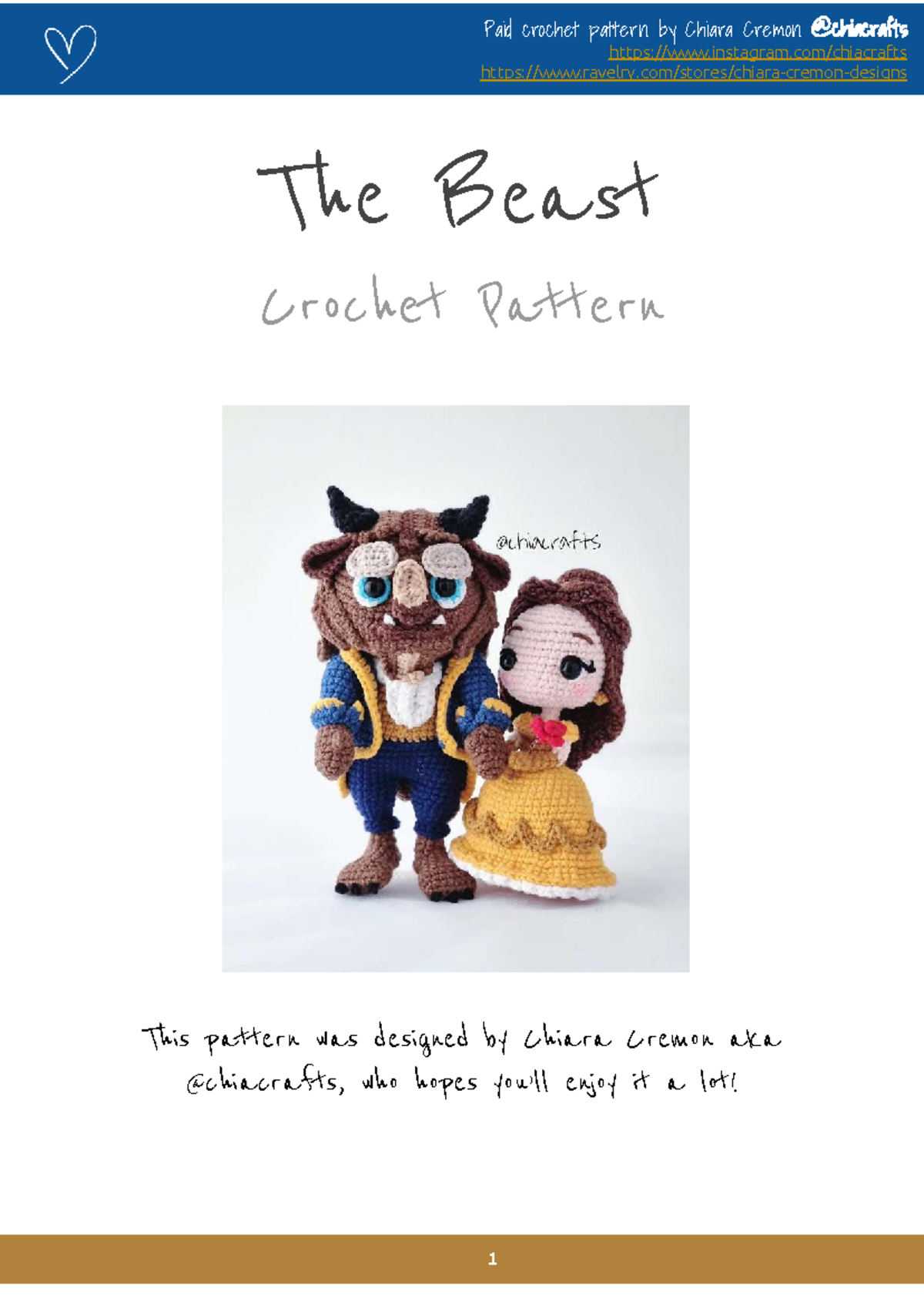 La bella y la bestia - Sjdndd - instagram/chiacrafts ravelry/stores ...