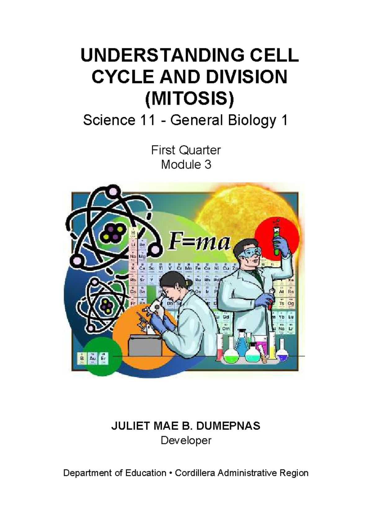 Gen Bio-1 Q1-w3- Mitosis-1 - UNDERSTANDING CELL CYCLE AND DIVISION ...