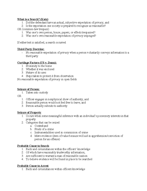 Crim Pro Fourth Amendment Flowchart - Does the 4th Threshold Onceties ...