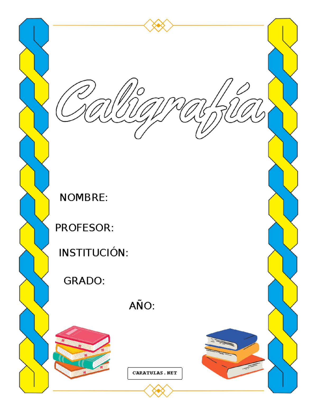 Caligrafia-caratula - modelo de caratula - Comprensión y redacción de ...