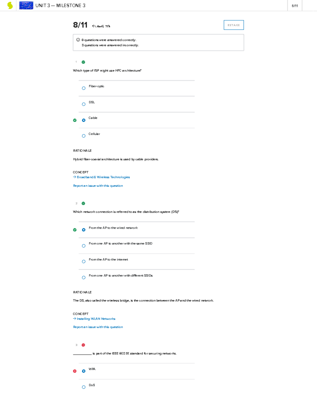 Intro to networking sophia milestone 3 - 1 CONCEPT → Broadband & Wireless Technologies 2 CONCEPT ...