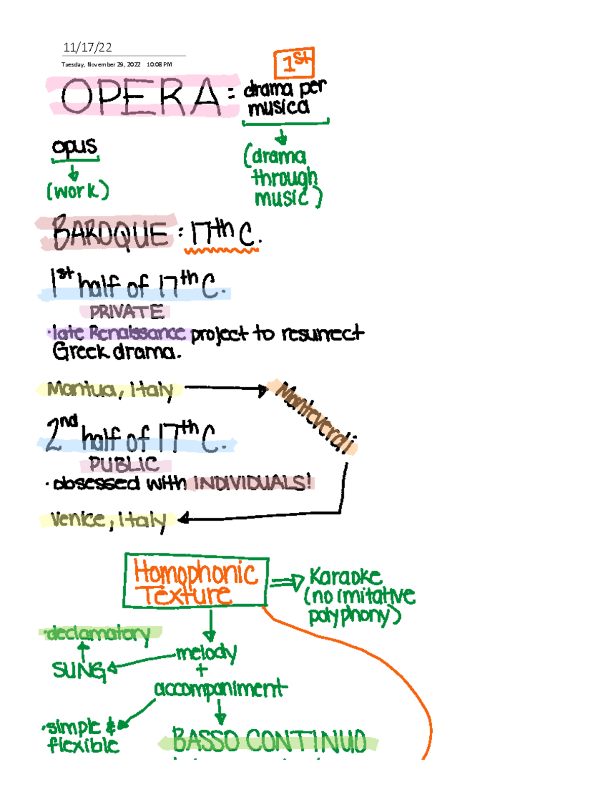Music History 1 Lecture Notes - MUS 213 - 11/17/ Tuesday, November 29 ...