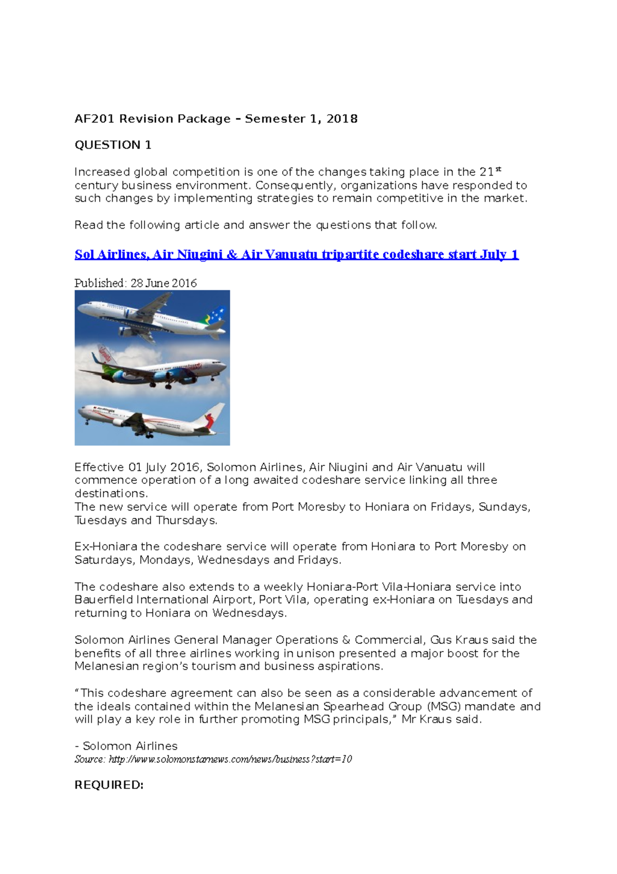 AF201 Revision Package - Consequently, organizations have responded to ...