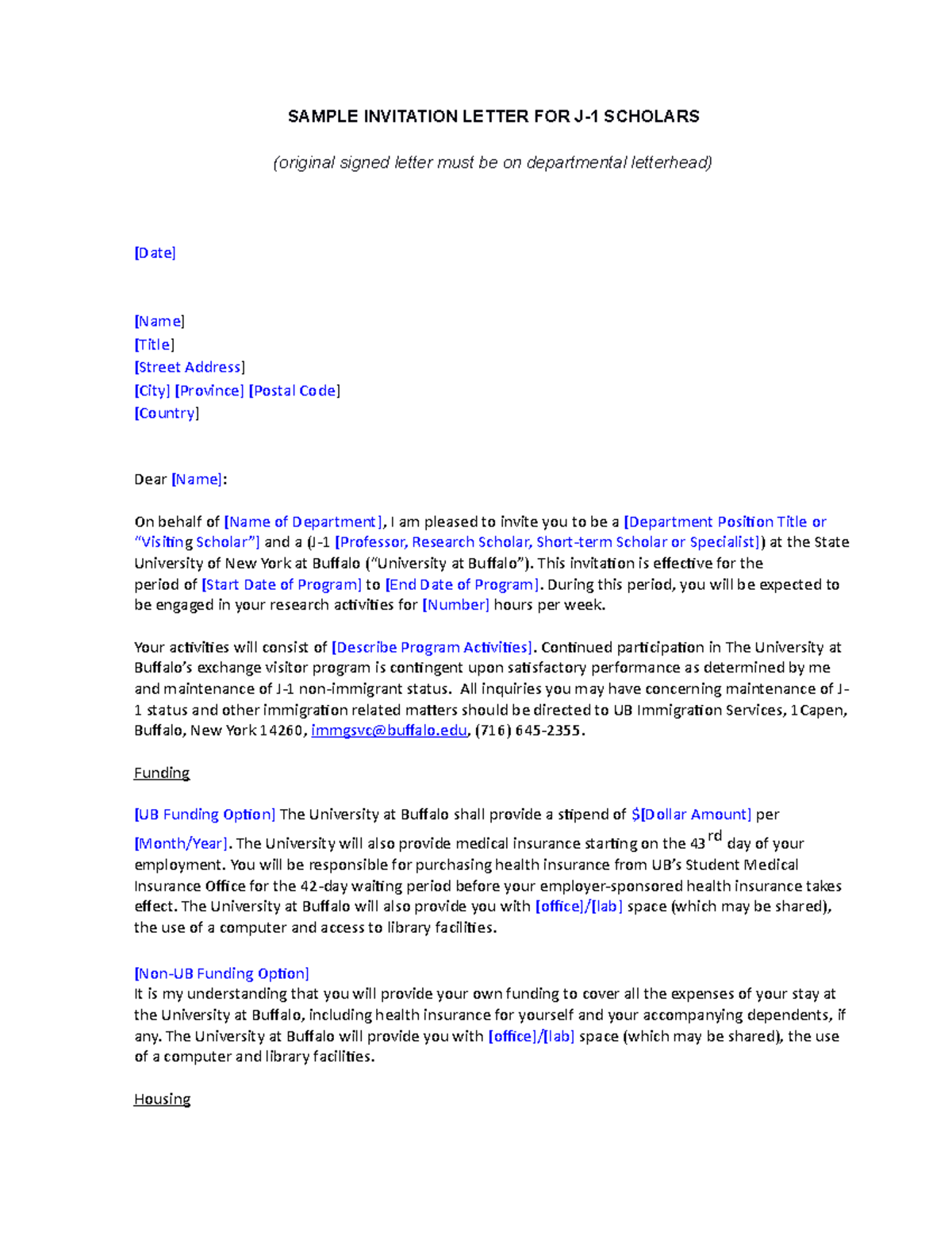 5 - Sample Invitation Letter-J-1Scholar 141218 - SAMPLE INVITATION ...