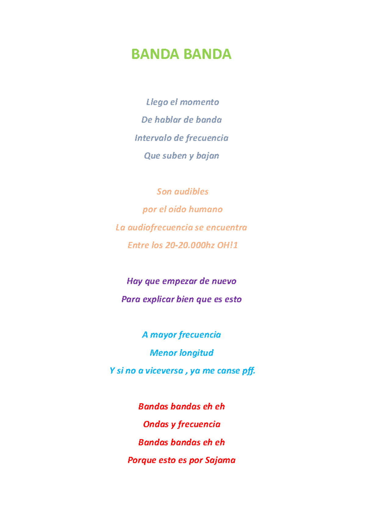 Banda Banda - BANDA BANDA Llego el momento De hablar de banda Intervalo ...