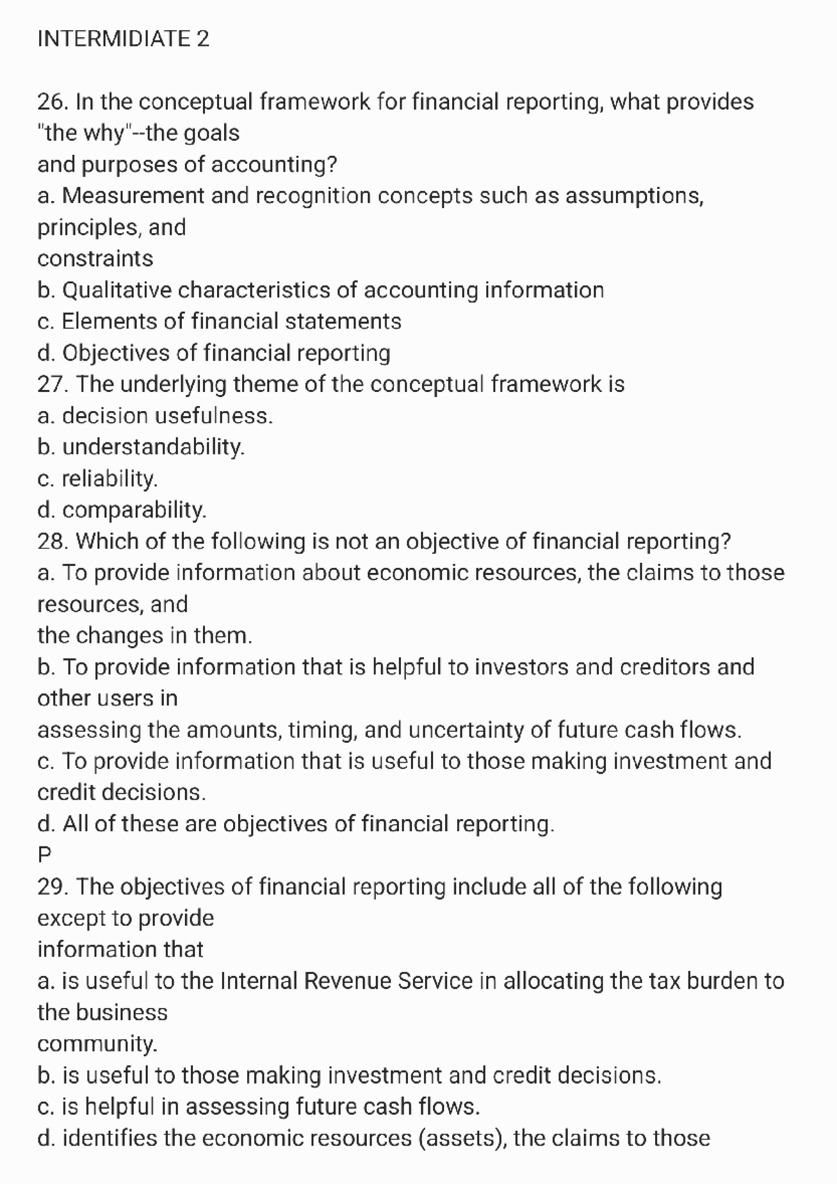 Intermediate Accounting for ACC106 & ACC107 for Financial Accounting ...