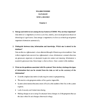 Tutorial 3 - Database - WIA2001/WIB DATABASE SEM 1, 2022/ Tutorial 3 Why business rules are ...