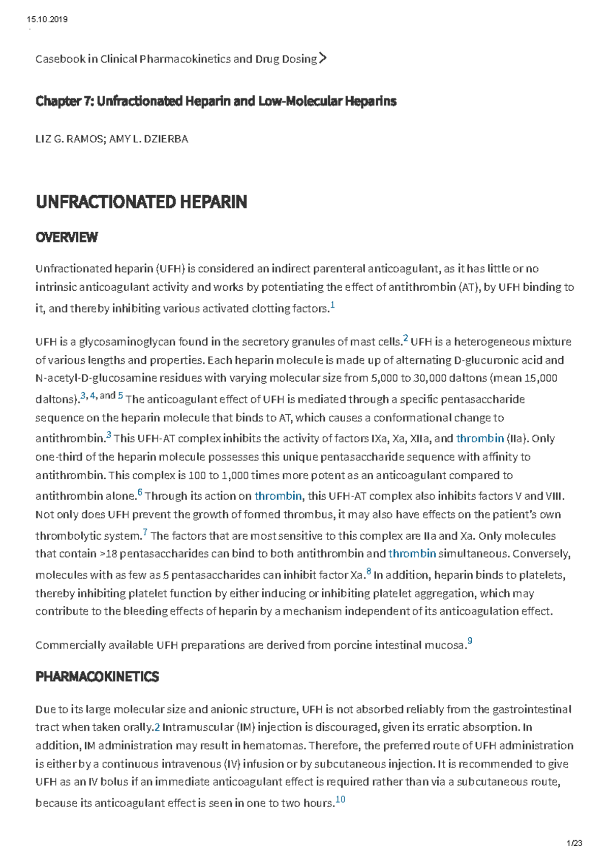 Chapter 7 Unfractionated Heparin and Low-Molecular Heparins - Casebook ...