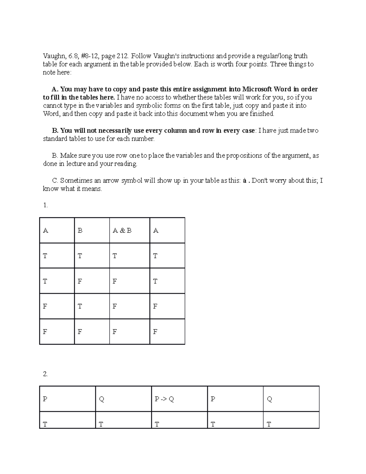 Vaughn 6.8 #1-7 - philosophy - Vaughn, 6, #8-12, page 212. Follow ...