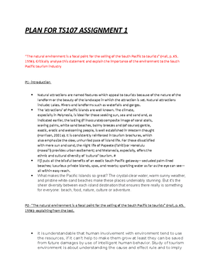 TS106 Major Assignment - TS106 MAJOR ASSIGNMENT Components Of Tourism ...