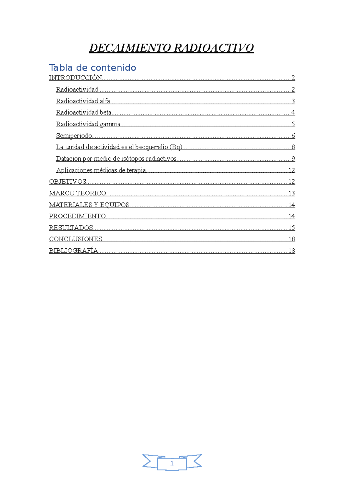 Decaimiento Radioactivo - DECAIMIENTO RADIOACTIVO INTRODUCCIÓN Tabla de ...