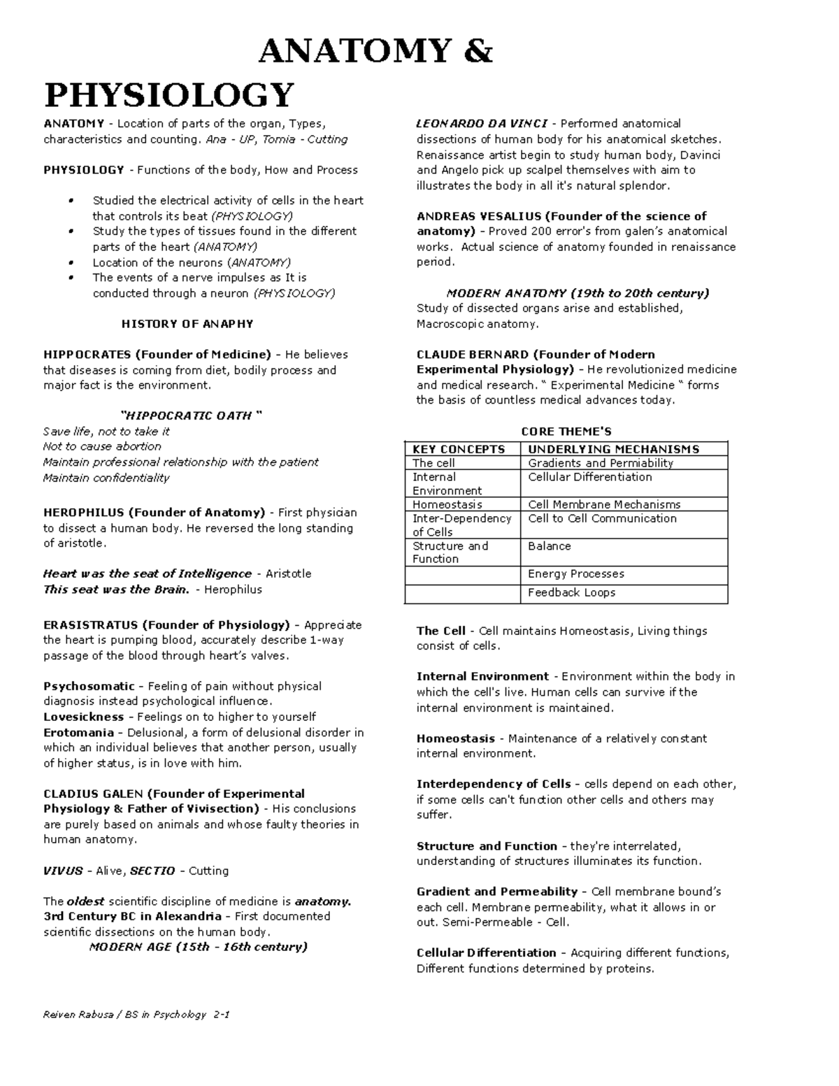 Anatomy-Physiology - Reviewer - PHYSIOLOGY ANATOMY - Location of parts ...