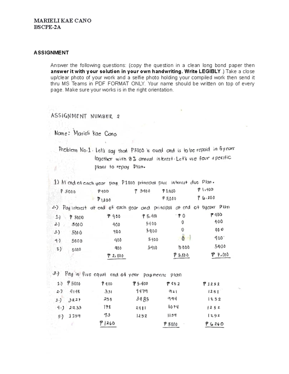Assignment 02 Module 02 Economics - BSCPE-2A ASSIGNMENT Answer the ...