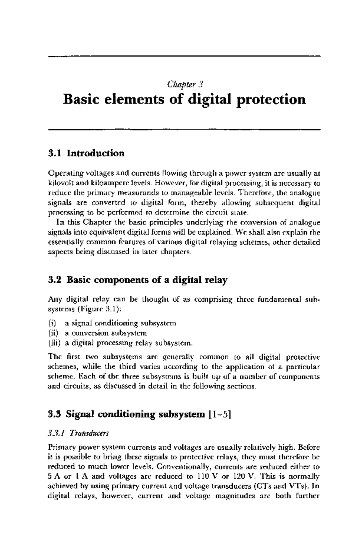 3 Sidor från Digital Protection for Power Systems - ####### Chapter 3 ...