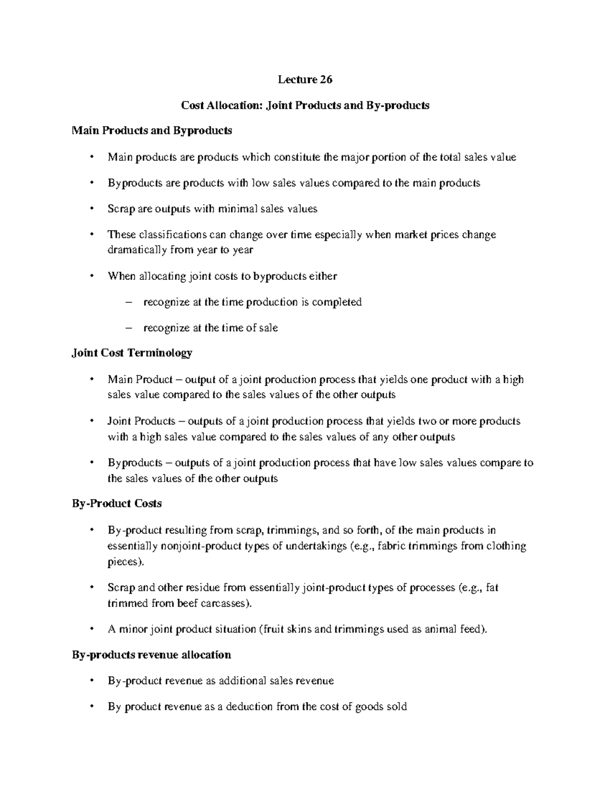 Joint product costing - Warning: TT: undefined function: 32 Lecture 26 Cost Allocation: Joint ...