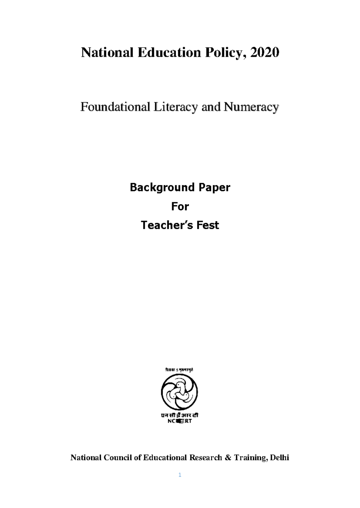 Background note foundational literacy Numeracy - National Education ...
