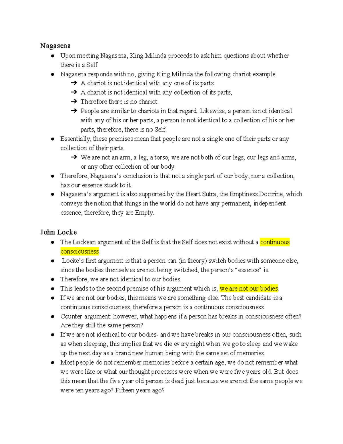 Locke and Nagasena - Professor Chung - Nagasena Upon meeting Nagasena ...