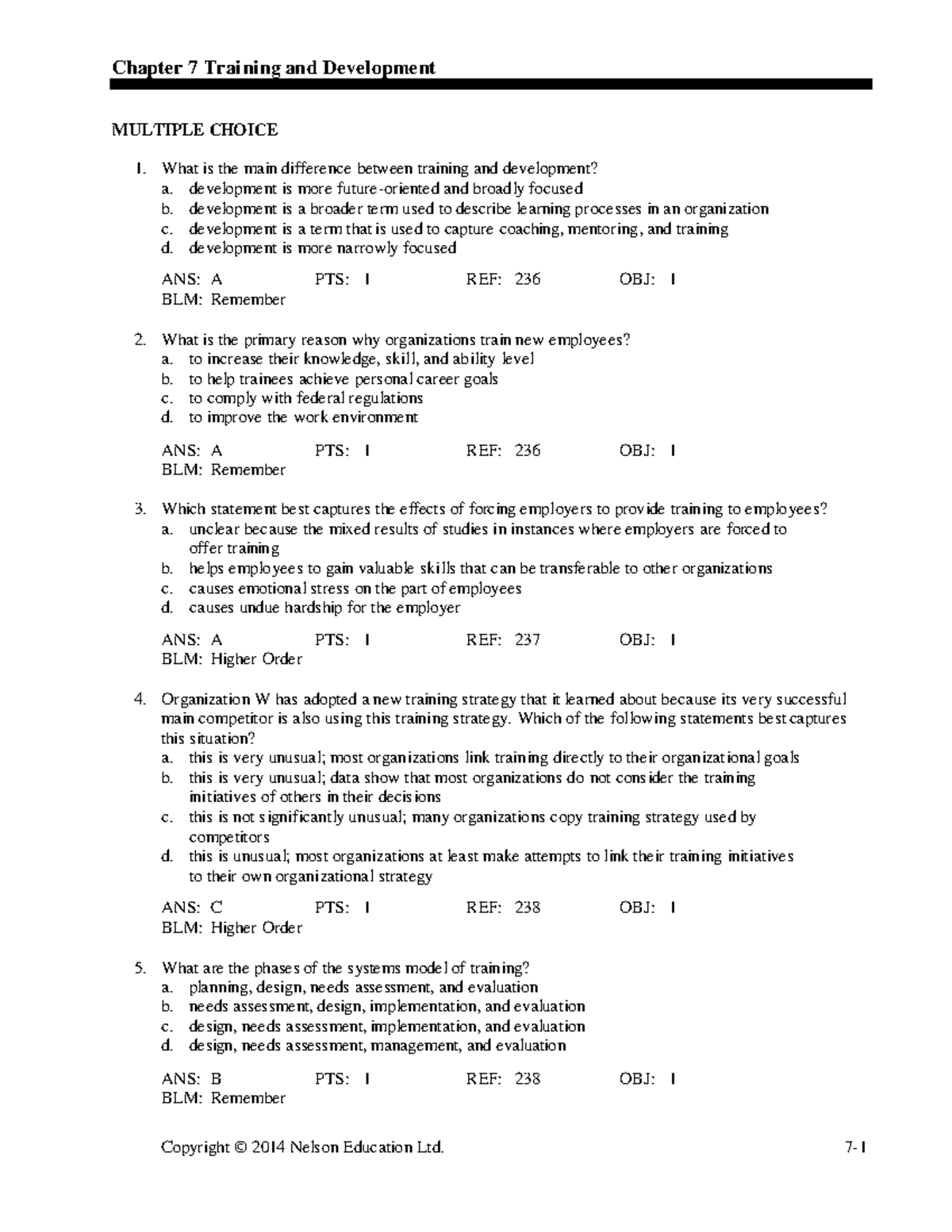 Ch07 TB Belcourt 7Ce - Practice Qs - MULTIPLE CHOICE What is the main ...