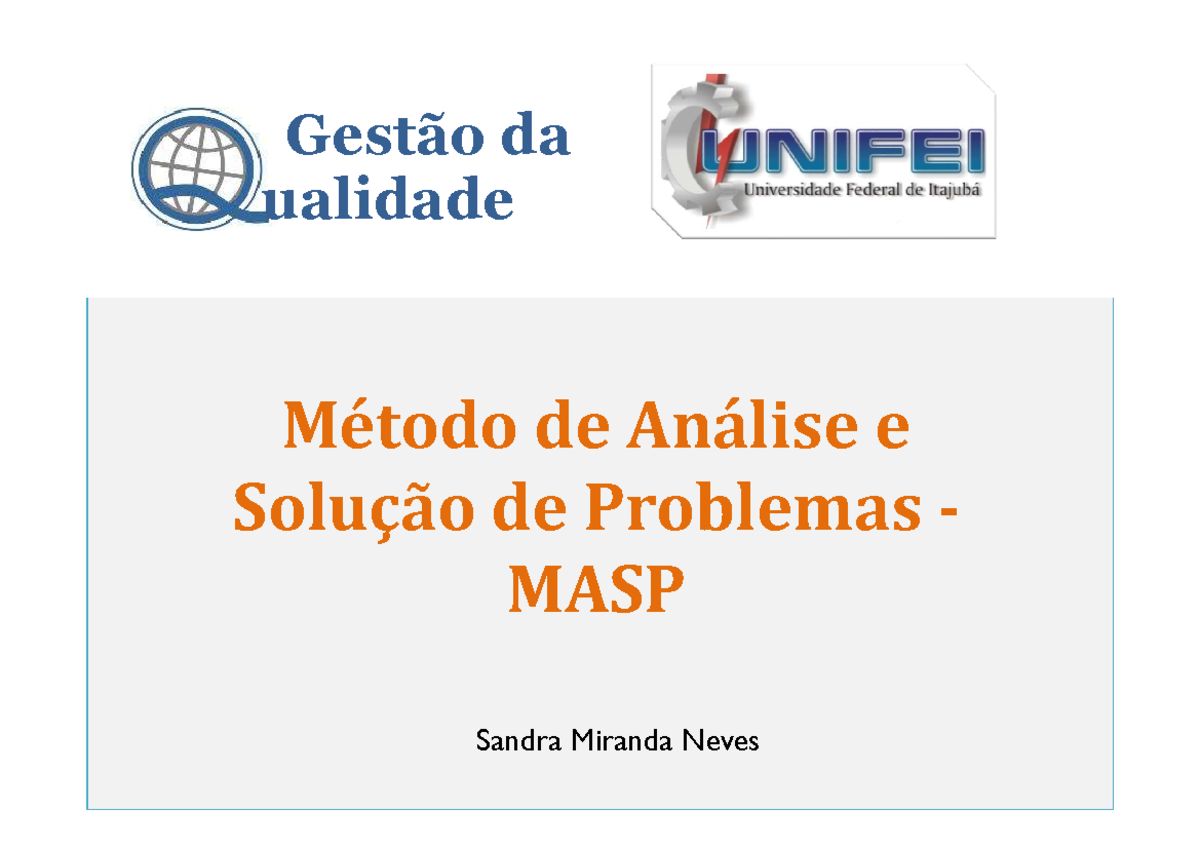 Aula 16 - Etapas do MASP - Material de leitura para apoio - Sandra ...