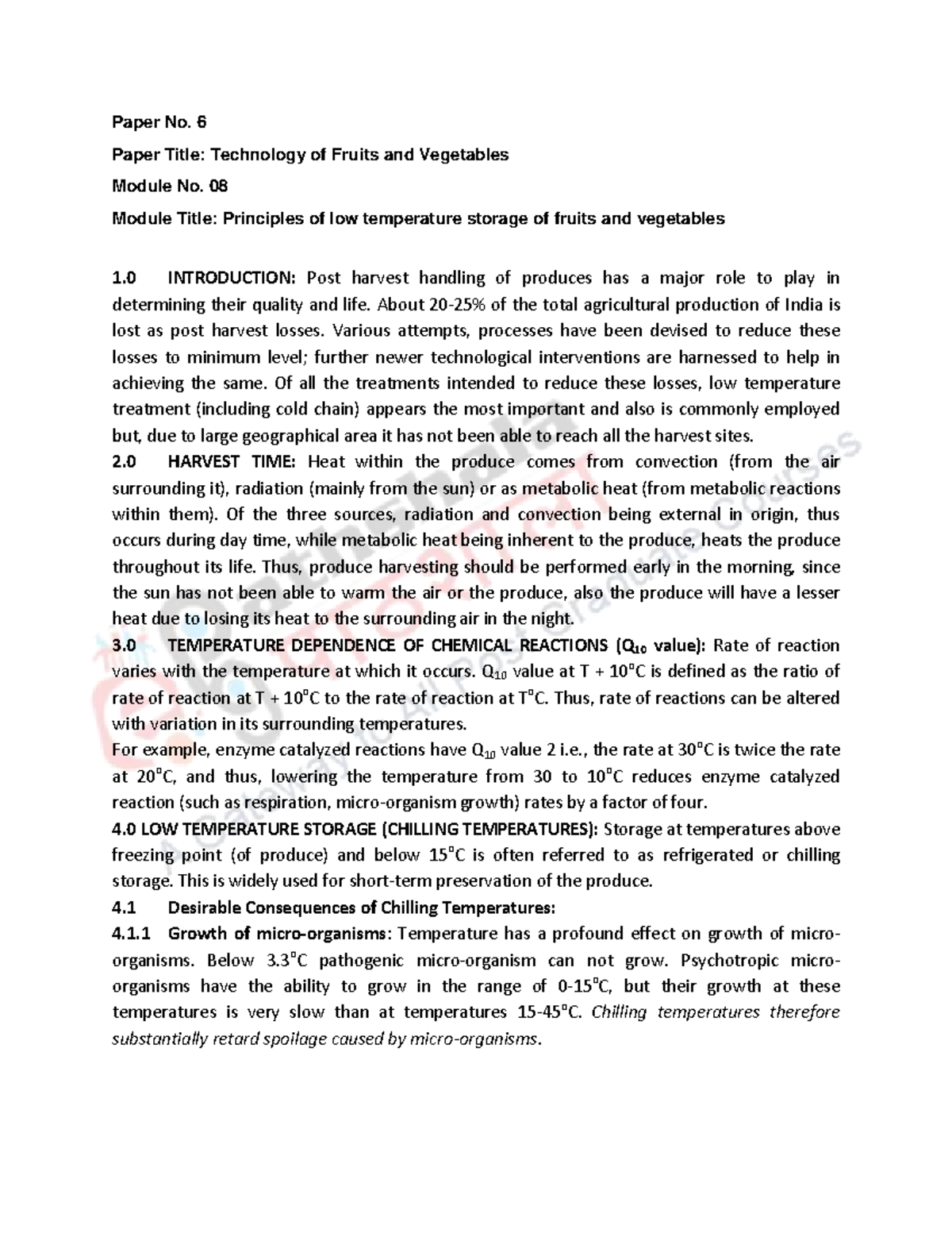 Low temp storage - uses of low temperature in food preservation - Paper ...