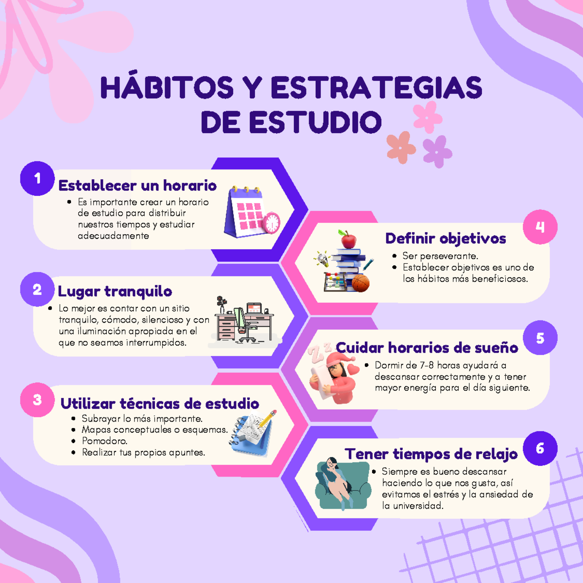 Sesión 2 Hábitos Y Estrategias de estudios - Establecer un horario ...