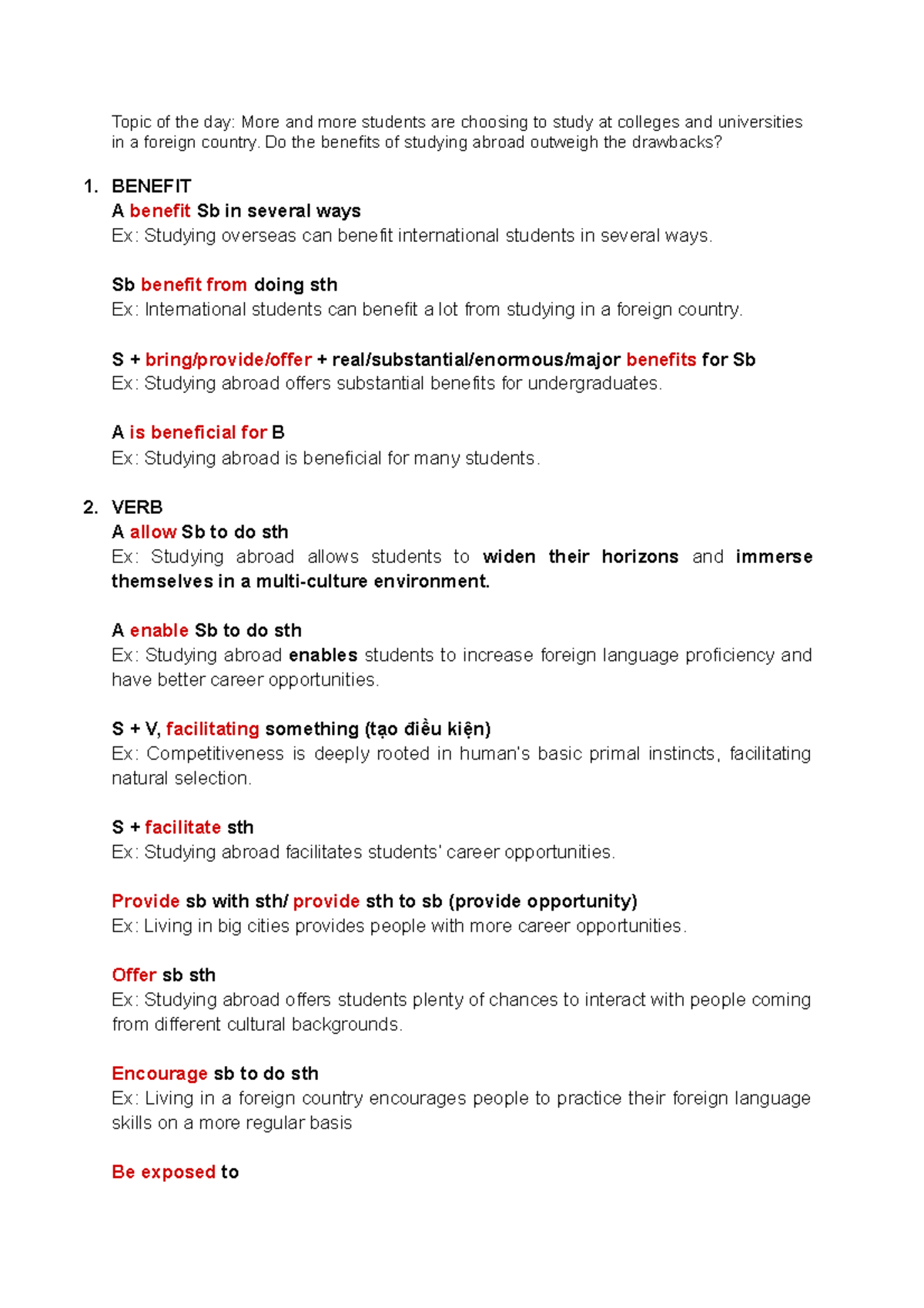 03. Basic Structures - English - Topic of the day: More and more ...