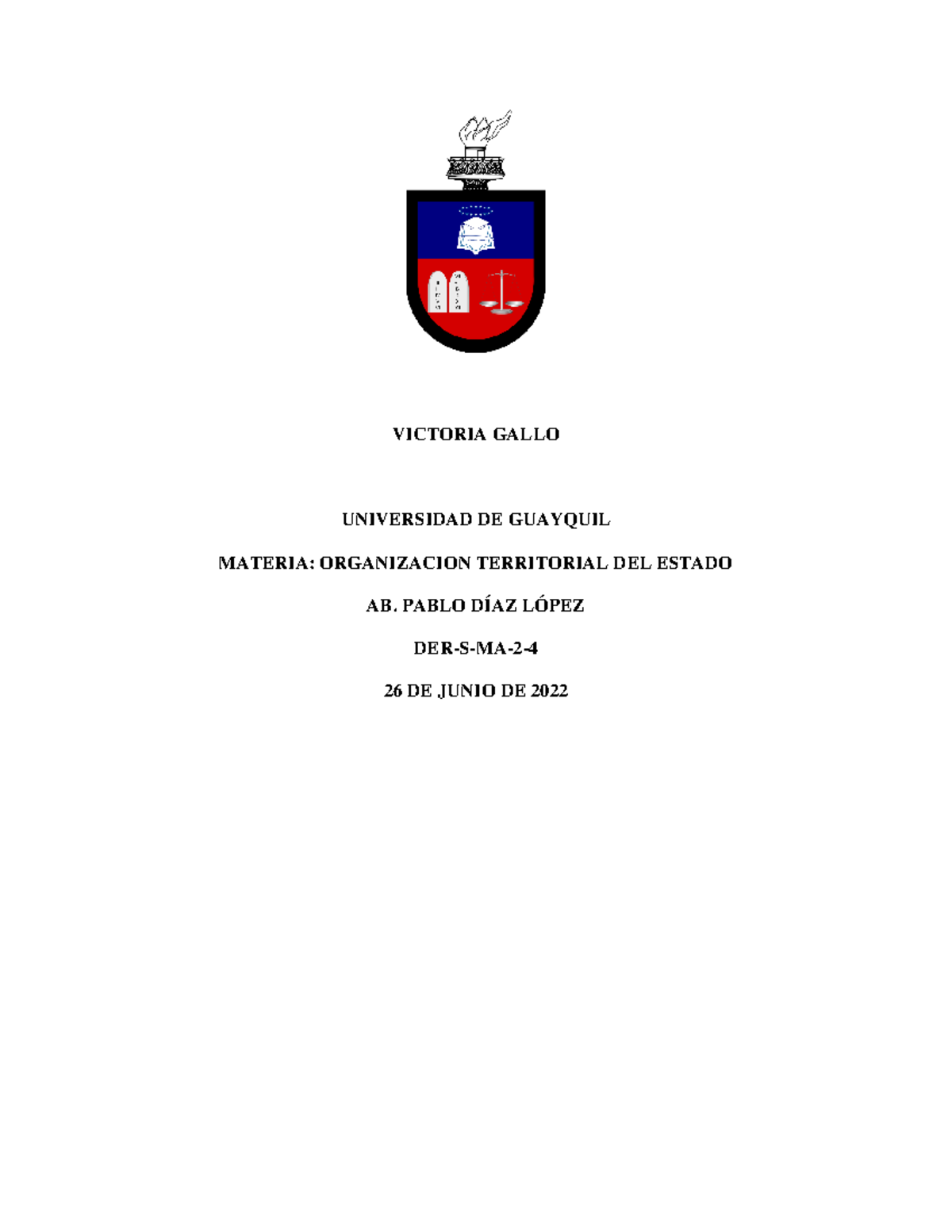 Tarea 5 Organizacion Territorial DEL Estado - VICTORIA GALLO ...