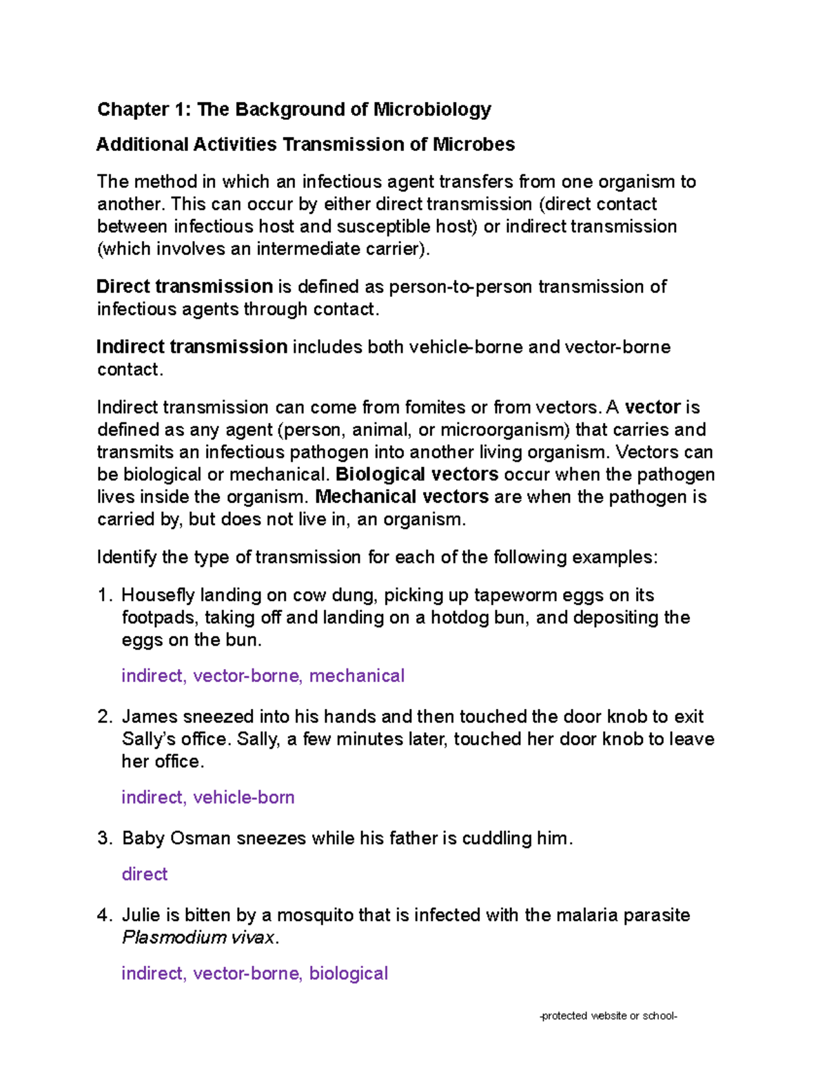Ch01 Additional Activities - Chapter 1: The Background of Microbiology ...