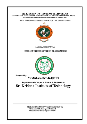 Pyth lab exam questions - a. Develop a program to read the student ...