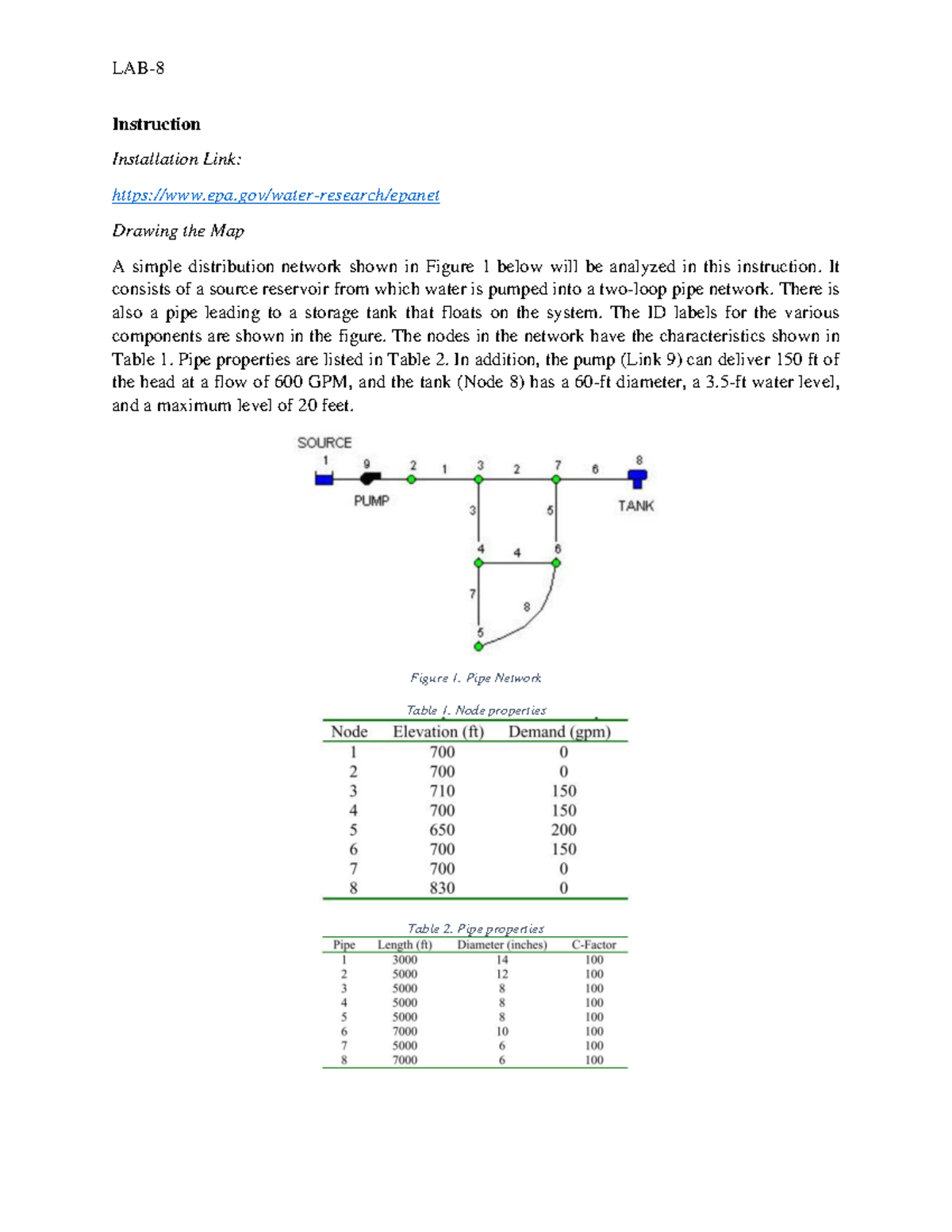 Instruction-LAB 8 - Notes brief - Instruction Installation Link: epa ...
