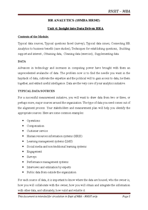 CAED Notes - ... - Human Resource Management - VTU - Studocu