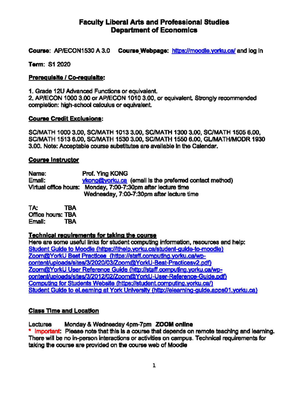 ECON1530A-S1-Kong Y-Revised - econ 1530 - Studocu