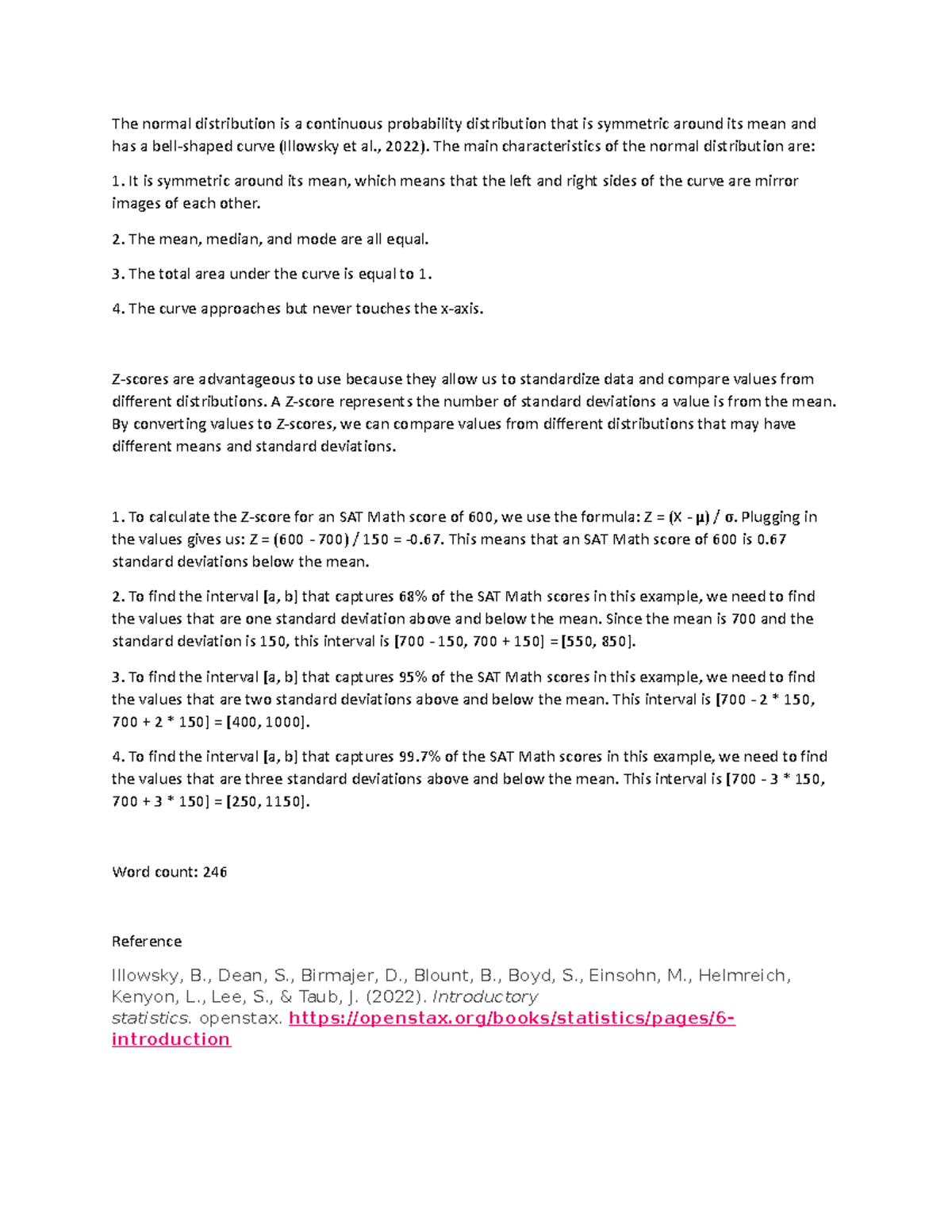 MATH1280Discussion Assignment Unit 7 - The normal distribution is a ...