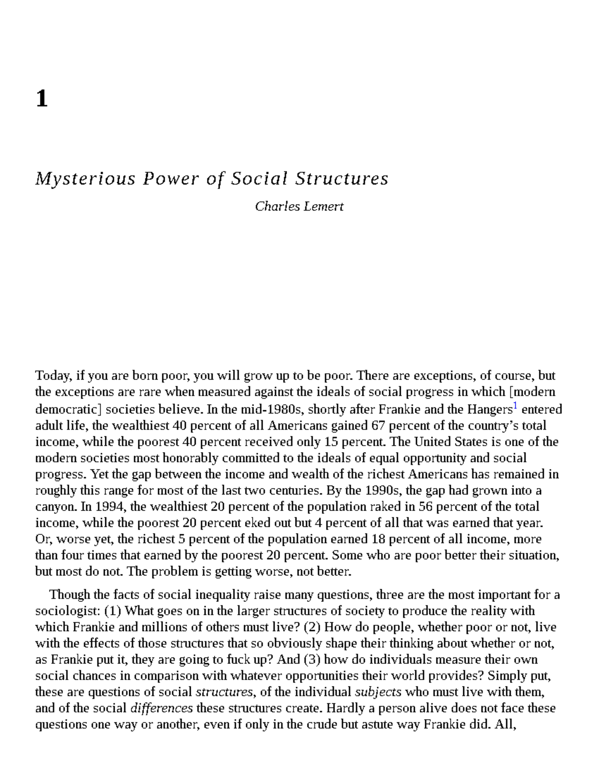 5 Lemert(2007 ).Mysterious Power of Social Structures - 0 \VWHULRXV 3 ...
