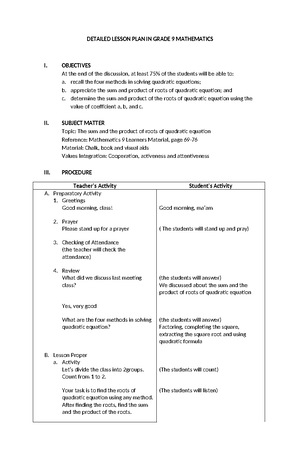 486362019 COT LP Q1 1st - acxscasc - A DETAILED LESSON PLAN IN ...