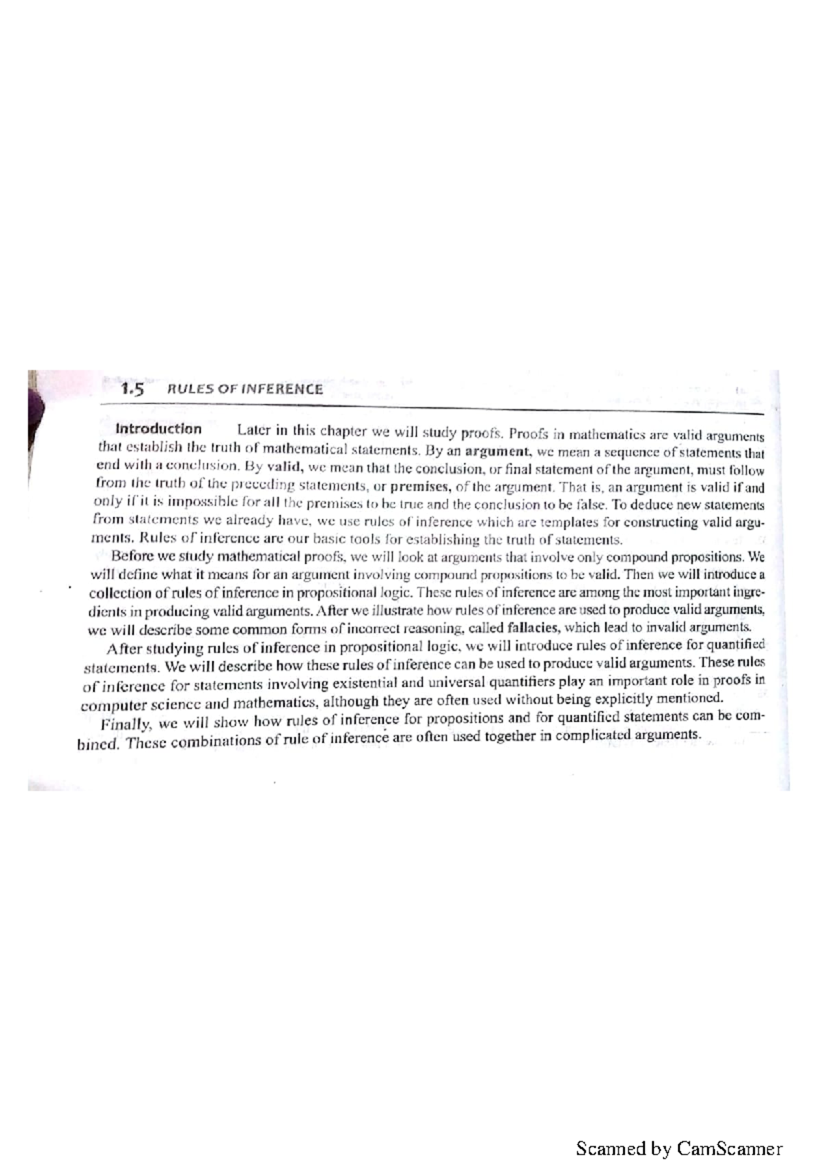 Rule of inference - Computer Science BCA - Studocu