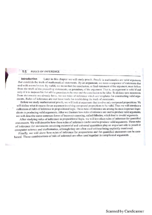 Rule of inference - Computer Science BCA - Studocu