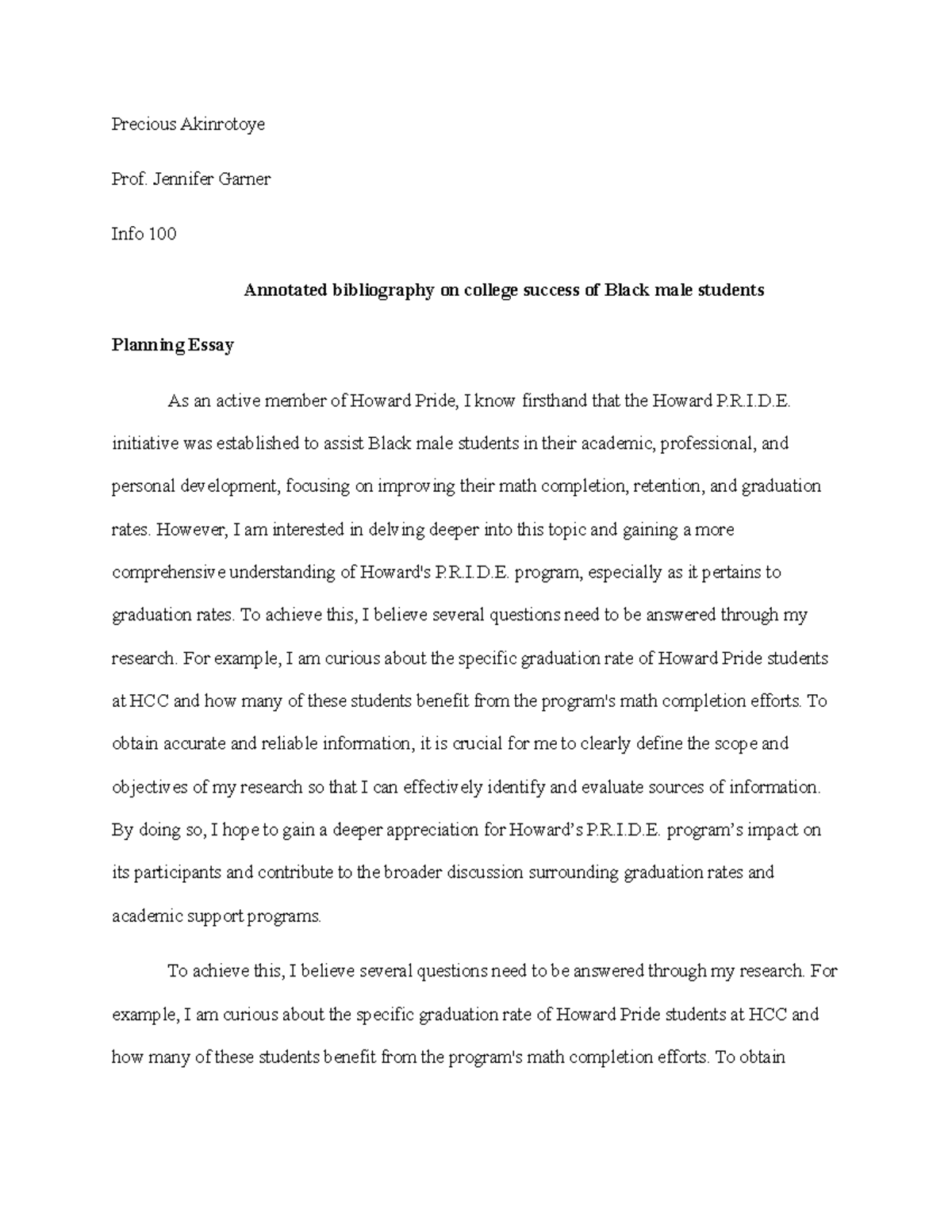 Annotated bibliography presentation - Precious Akinrotoye Prof ...