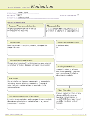 Focused Review (Antiembolic Stockings) - ACTIVE LEARNING TEMPLATES ...