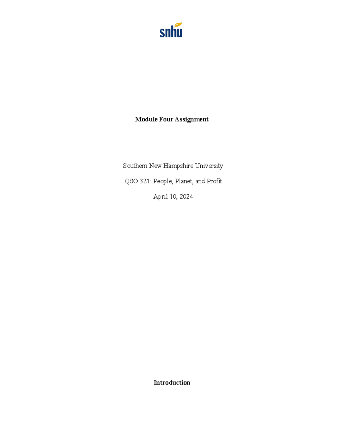 Module - Four Assignment - Module Four Assignment Southern New ...