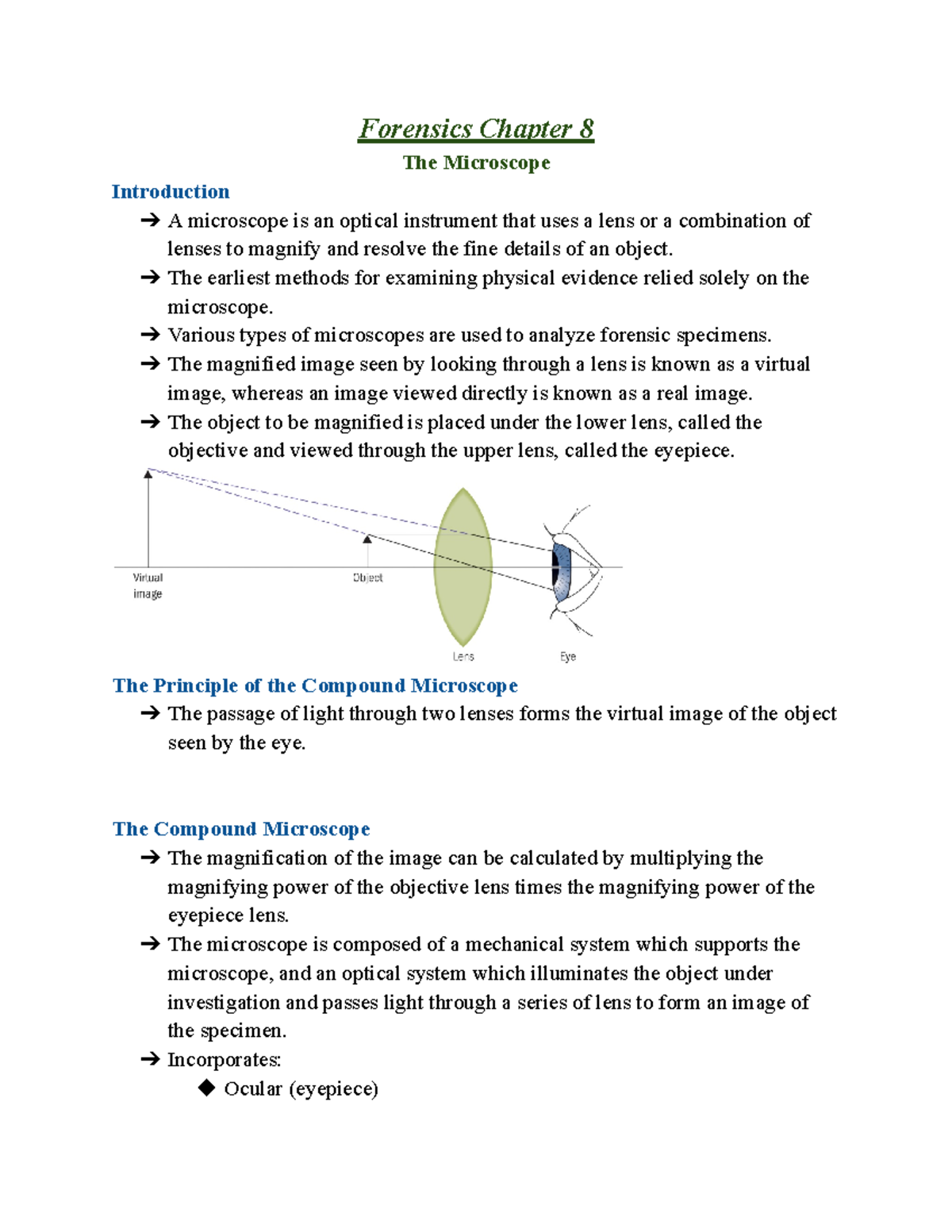 Forensics Ch 8 Master Review - Forensics Chapter 8 The Microscope ...