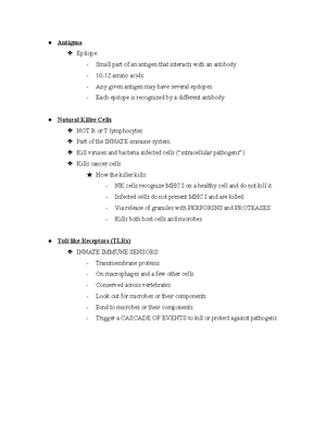 Neuroimmunology Lecture 3 and 4 - Examples of Cytokines 1. Interferons ...