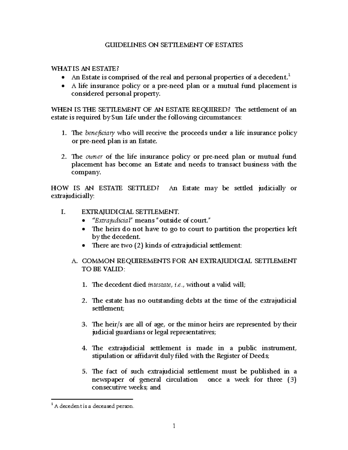 Faq2-guidelines-on-settlement-of-estates-2016 - GUIDELINES ON ...