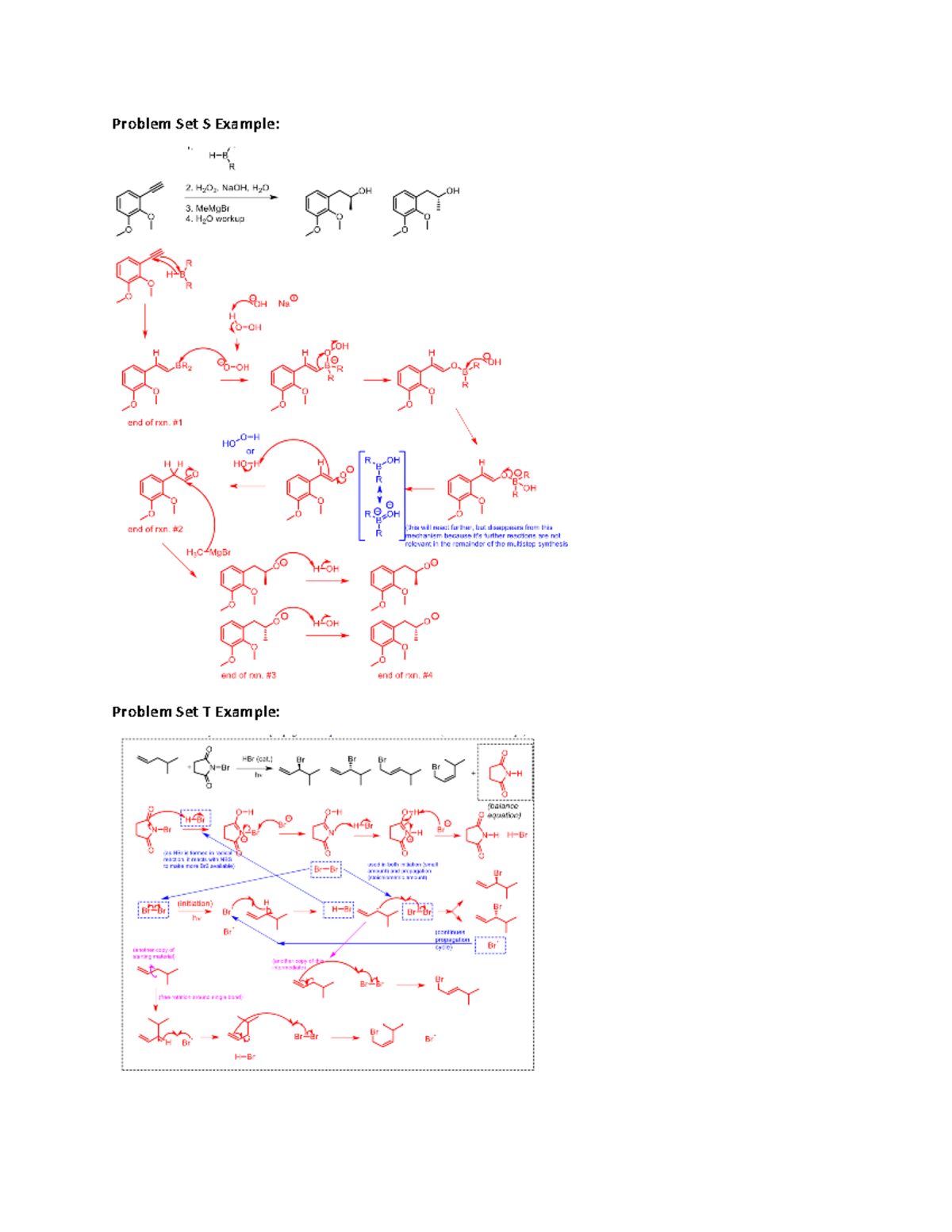 Lesson S-T - Robak - CHEM 3A - Problem Set S Example: Problem Set T ...