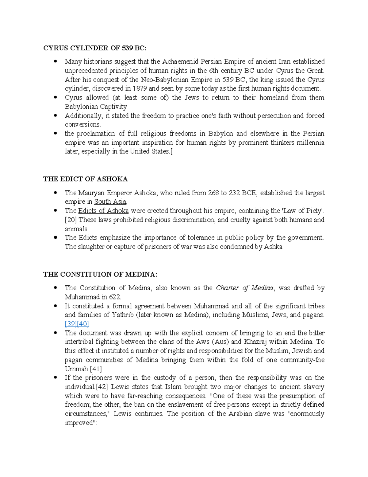 Human Rights History - CYRUS CYLINDER OF 539 BC: Many historians ...