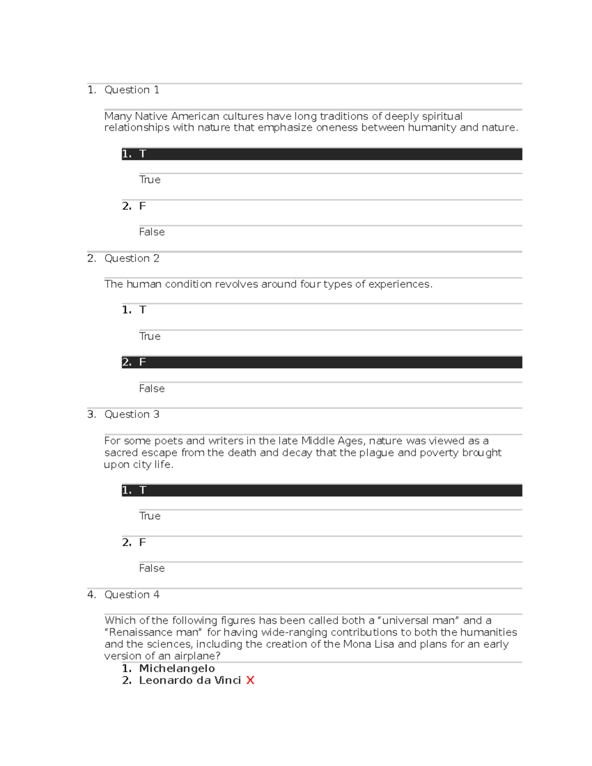 Module 1 quiz - Question 1 Many Native American cultures have long ...