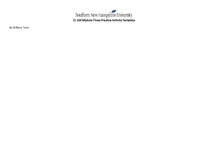 SCS285-Module Two-Practice Activity - Brittany Tarto Southern New ...